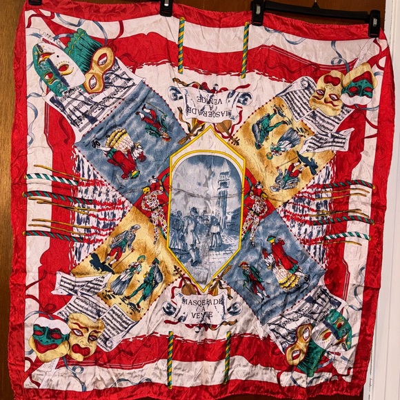 Accessories | Venice Scarf Italy Art Silk Masqerade Square A 10 ...